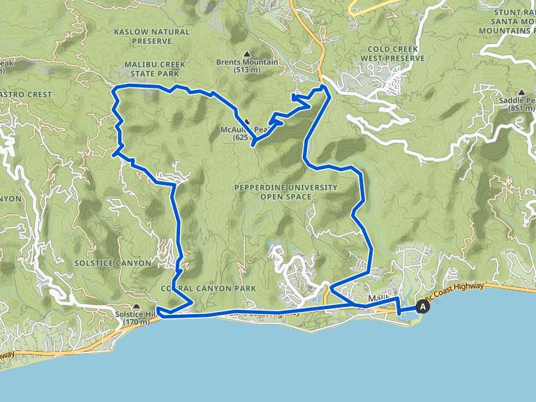 De Backbone Trail & Macauley Peak gravel lus vanuit Malibu - Santa ...